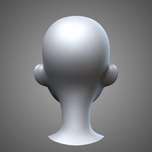Cartoon Female Head • 3D Model • IndieArt